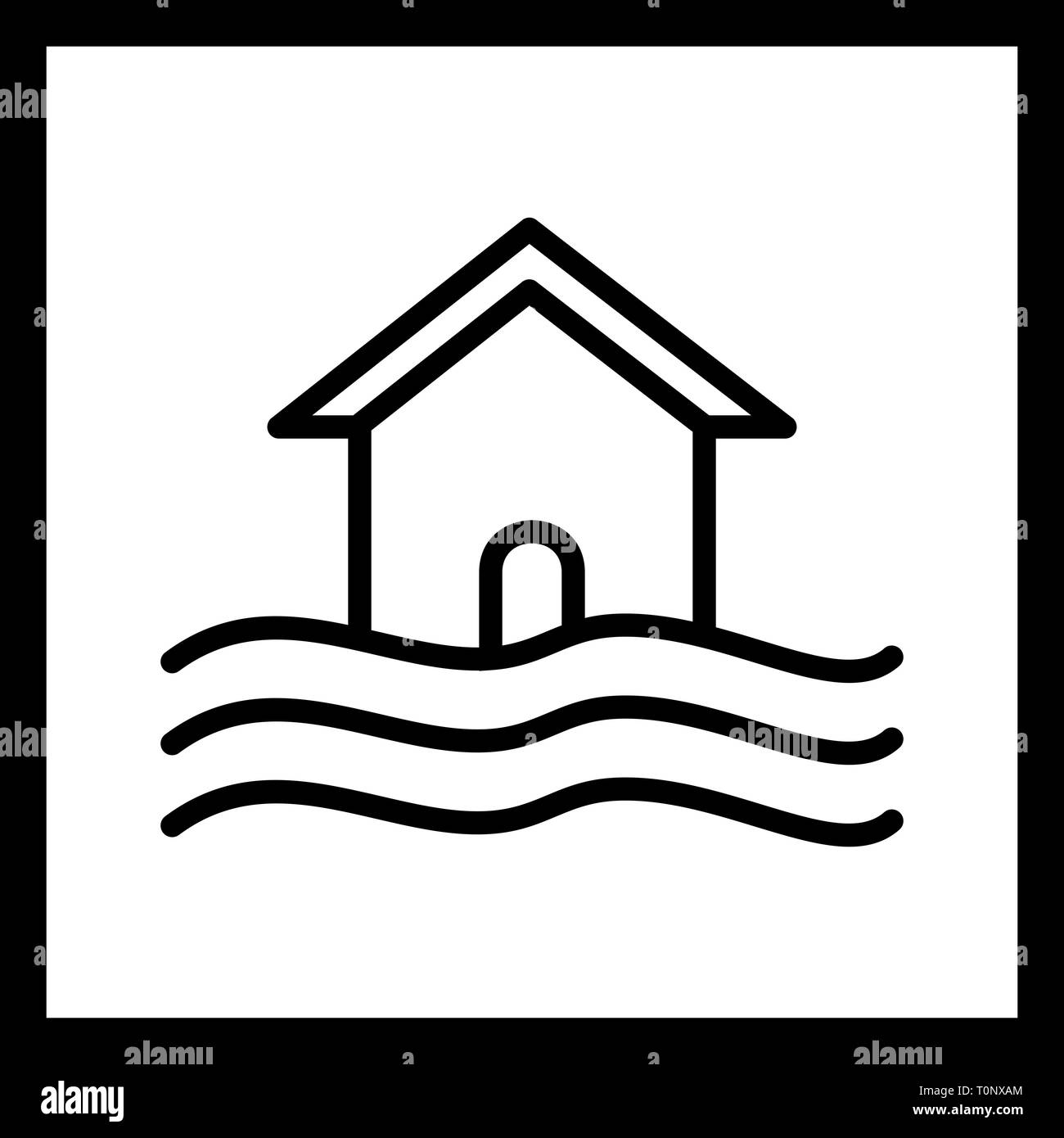 Illustration Flood Symbol Icon Stock Photo - Alamy