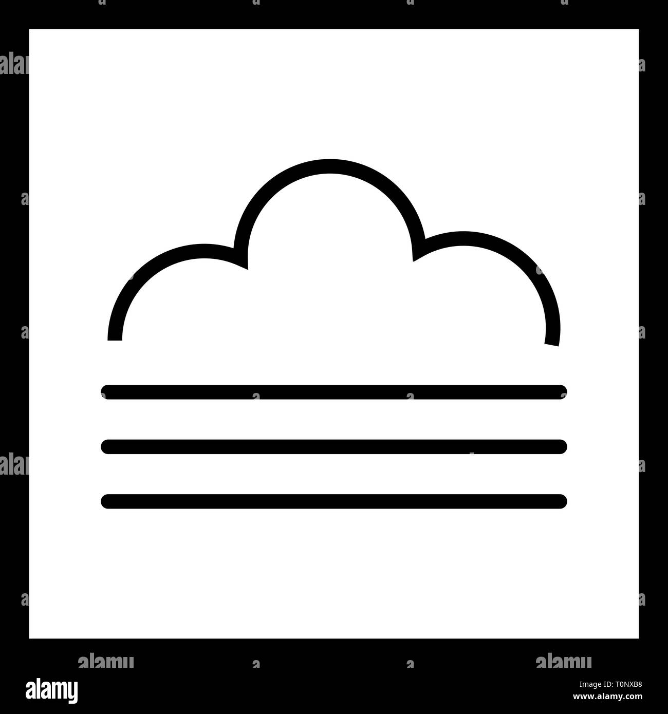 Illustration Fog Icon Stock Photo - Alamy