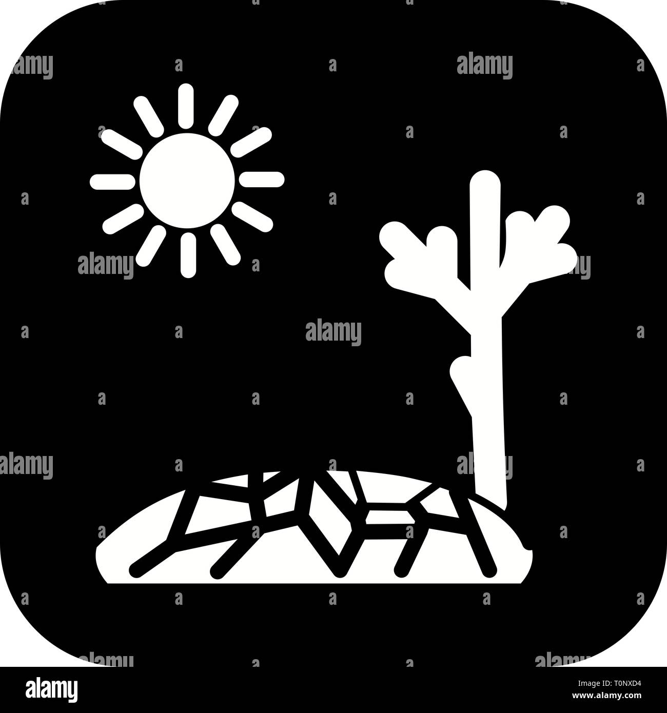 Illustration Drought Icon Stock Photo - Alamy
