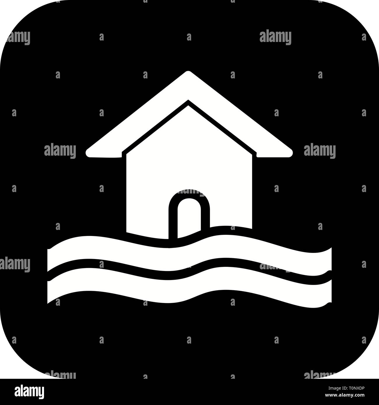 Illustration Flood Symbol Icon Stock Photo - Alamy