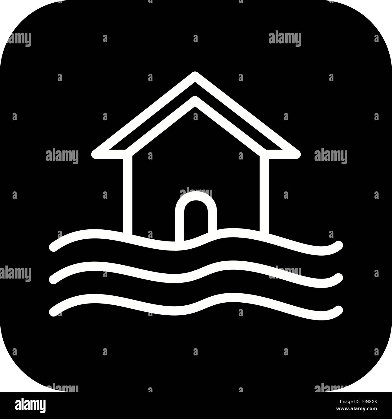 Illustration Flood Symbol Icon Stock Photo - Alamy
