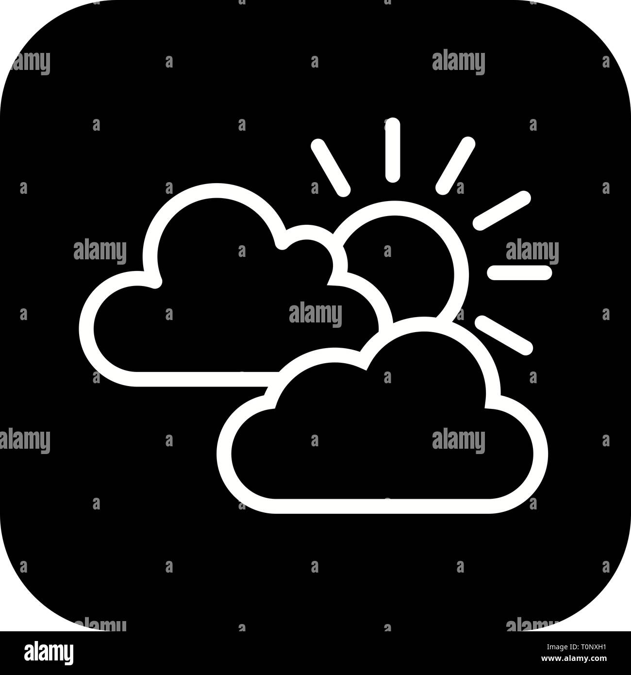 Illustration Sunny Icon Stock Photo - Alamy