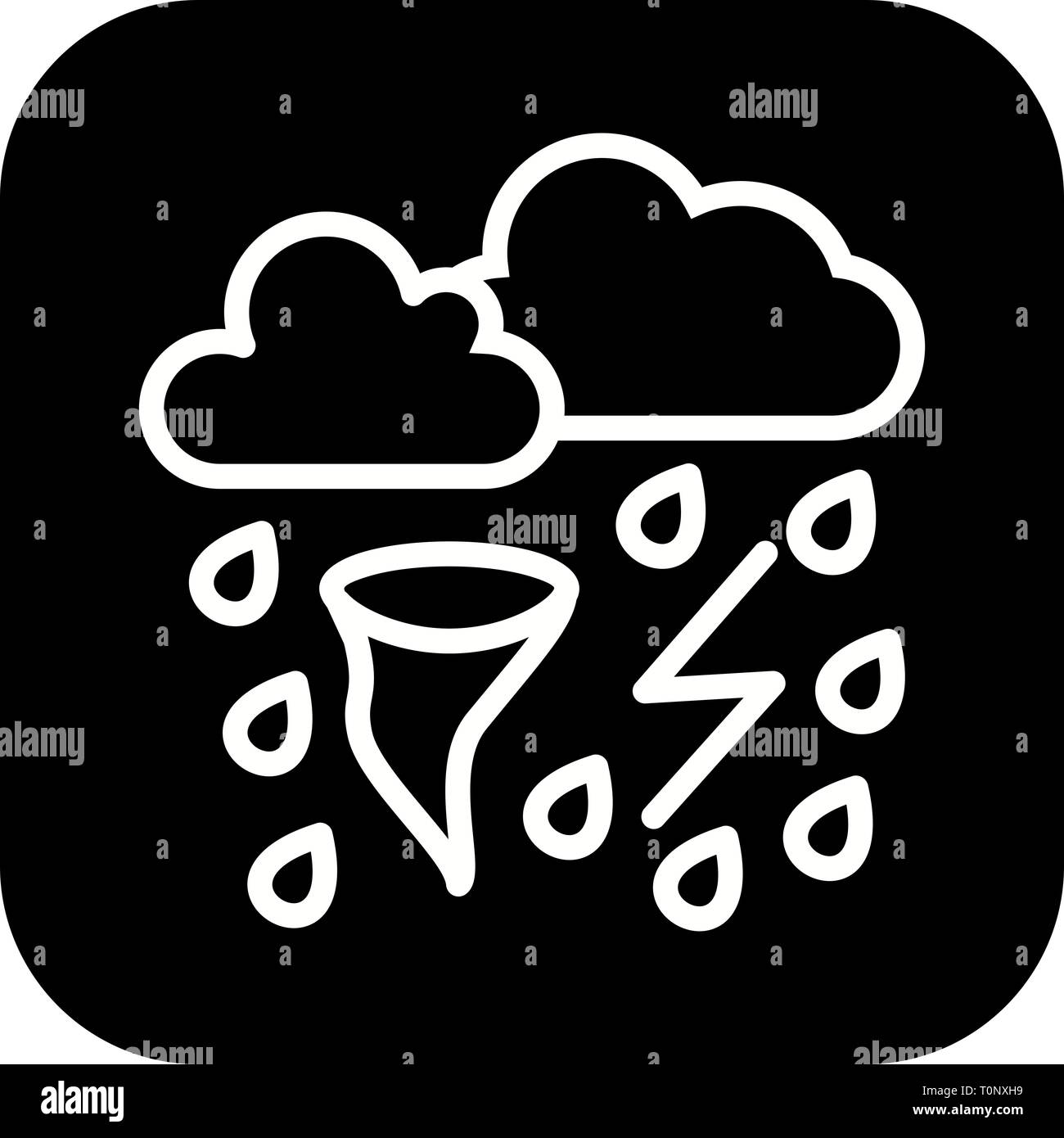Illustration Bad Weather Icon Stock Photo - Alamy