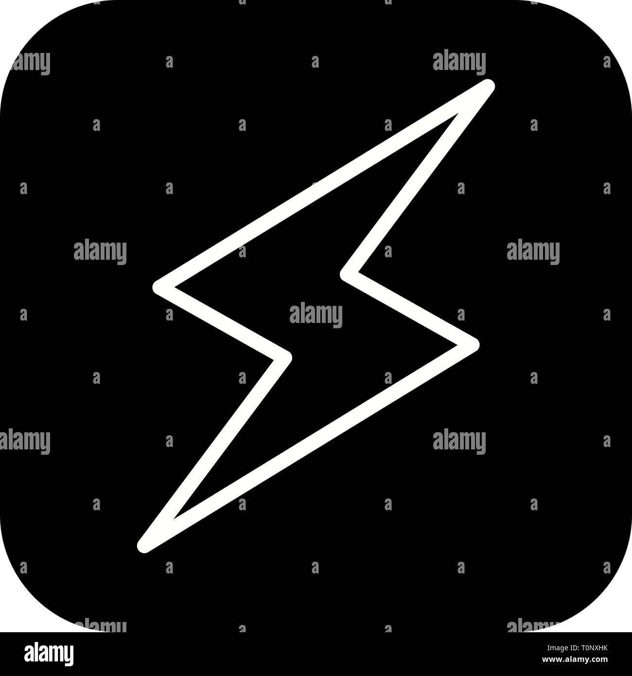 Illustration Lightning Button Icon Stock Photo - Alamy