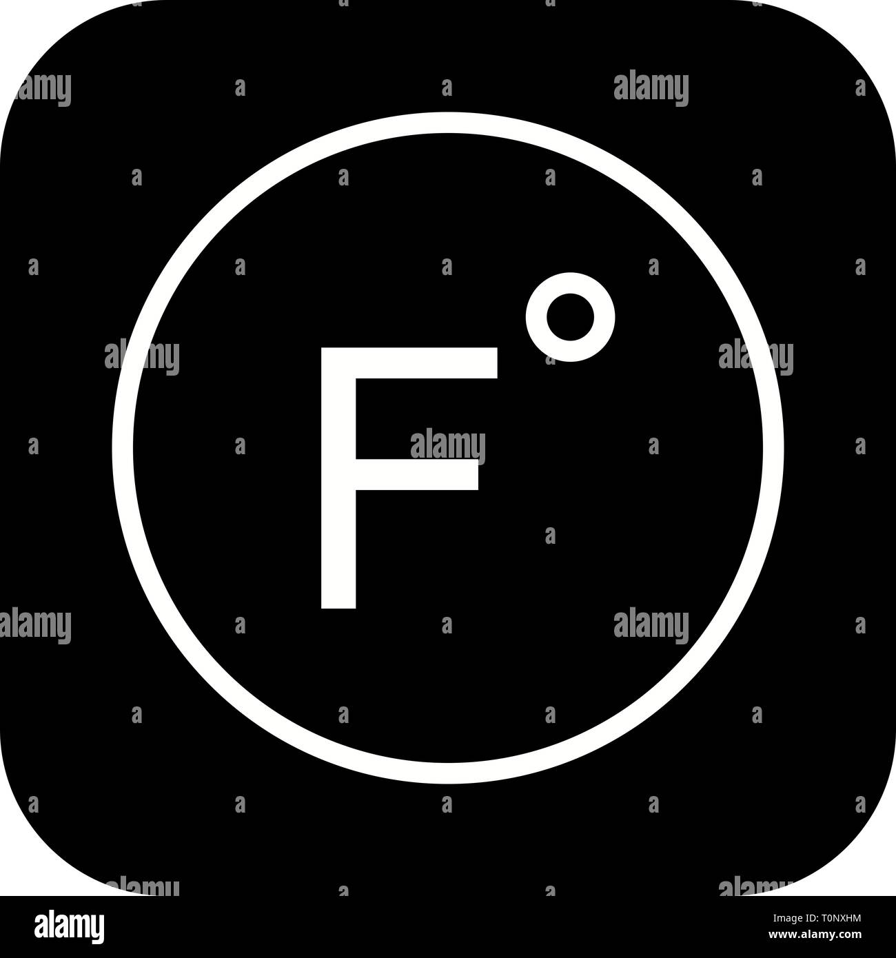 Illustration Fahrenheit Icon Stock Photo - Alamy