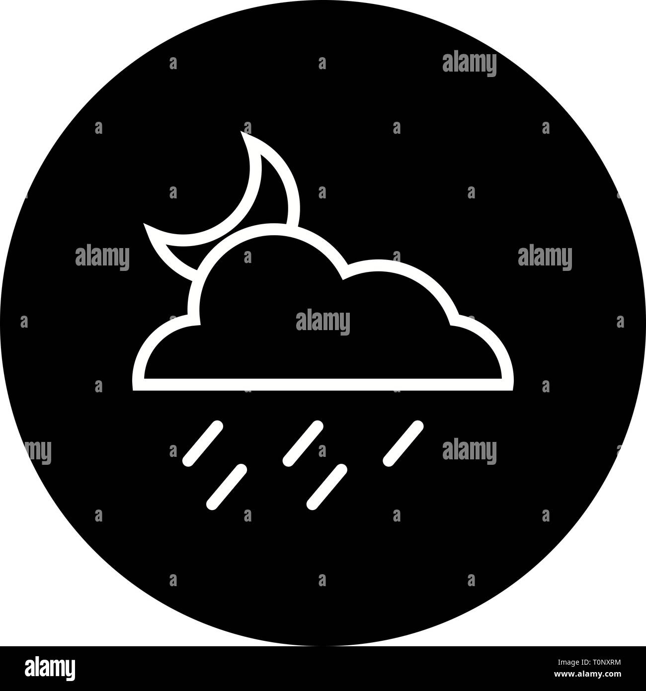 Illustration Night Rain Icon Stock Photo - Alamy Illustration Night Rain Icon Stock Photo - Alamy