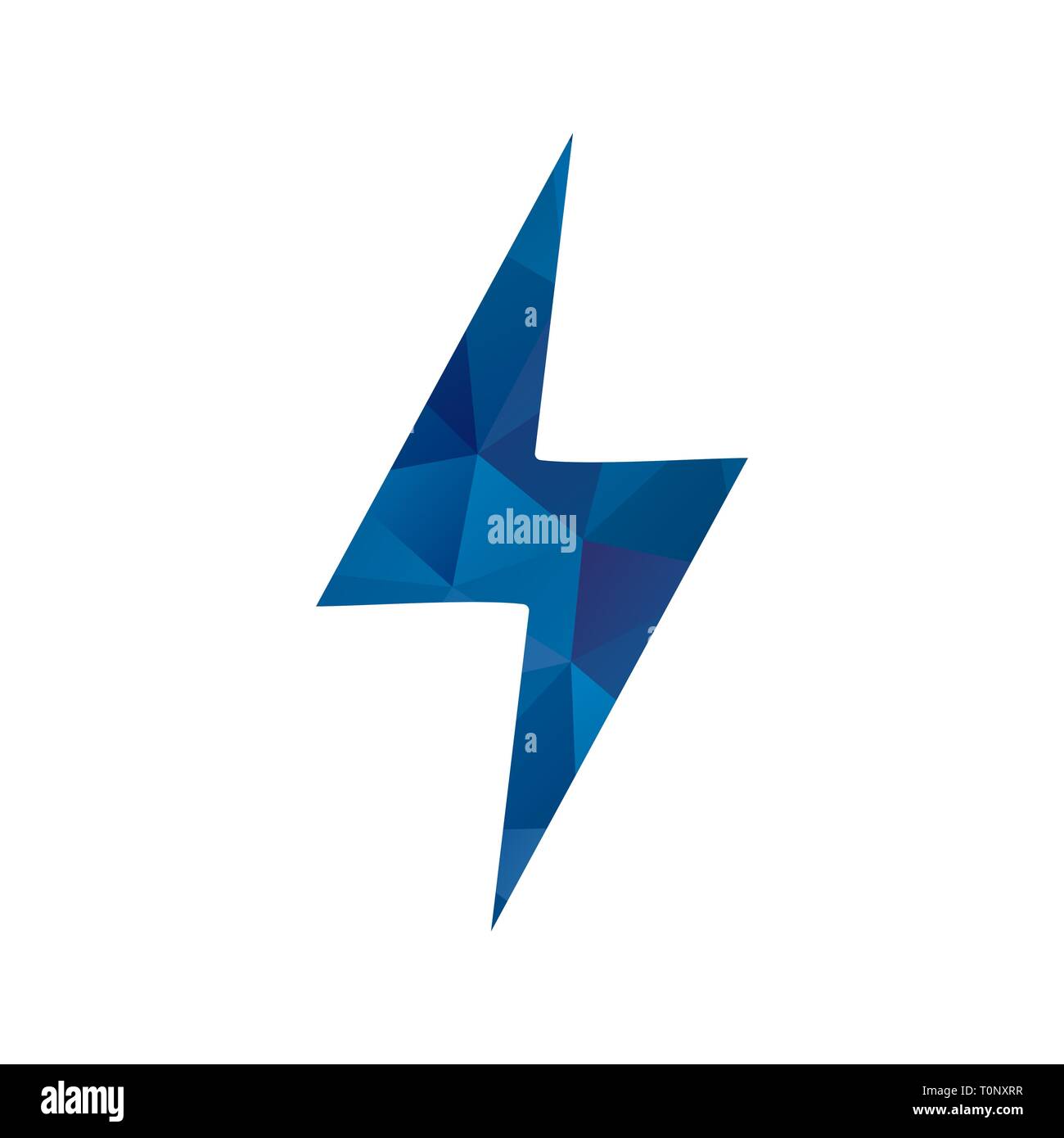 Illustration Lightning Button Icon Stock Photo - Alamy