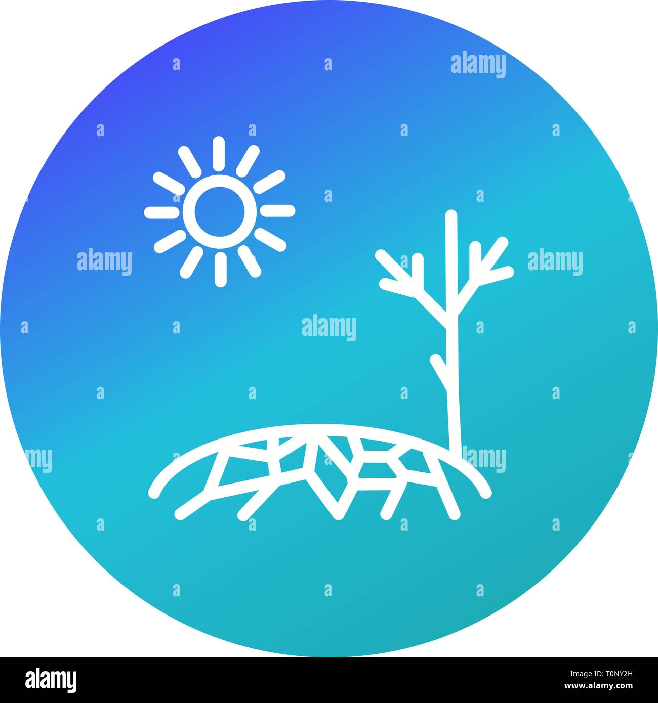 Illustartion Drought Icon Stock Photo - Alamy