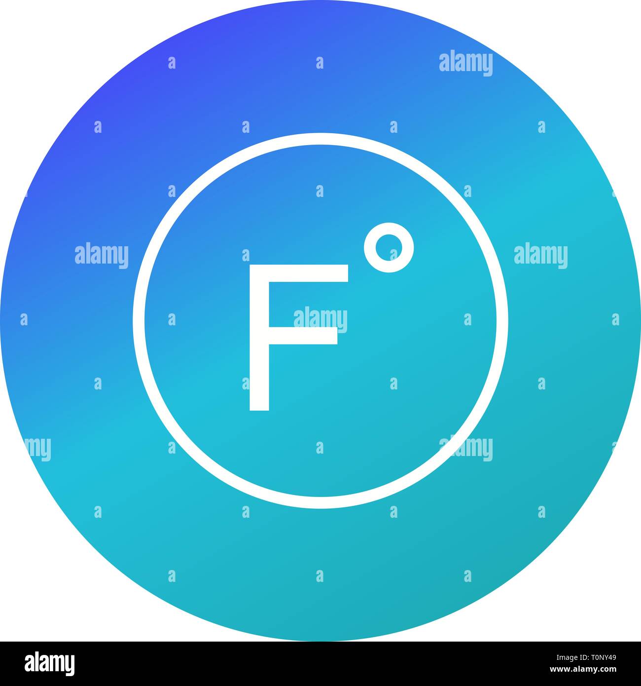Illustration Fahrenheit Icon Stock Photo - Alamy