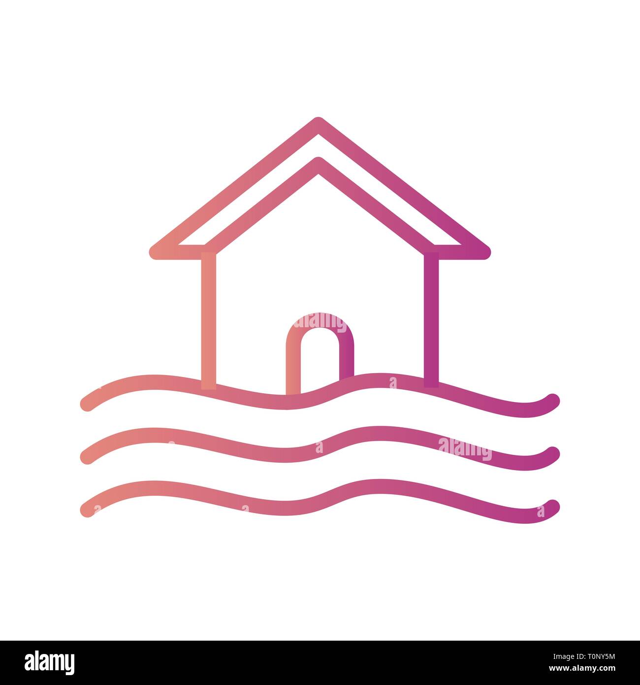 Illustration Flood Symbol Icon Stock Photo - Alamy
