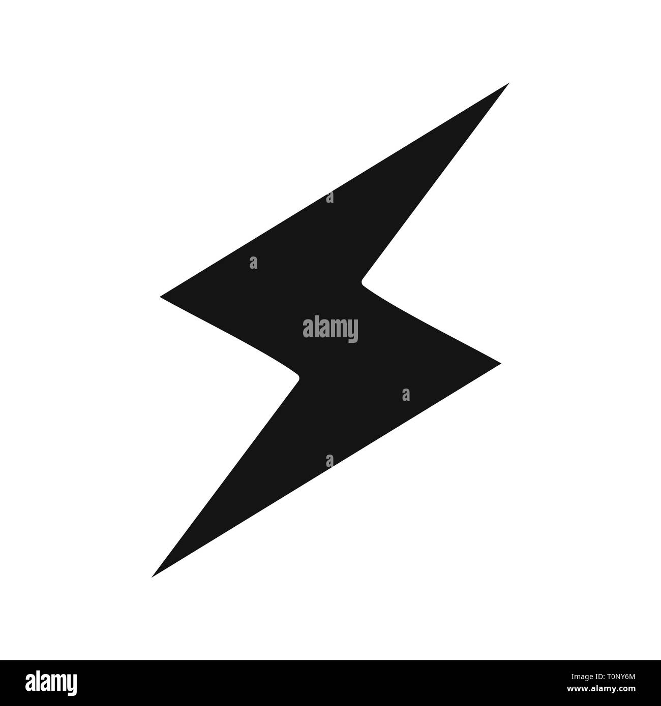 Illustration Lightning Button Icon Stock Photo - Alamy