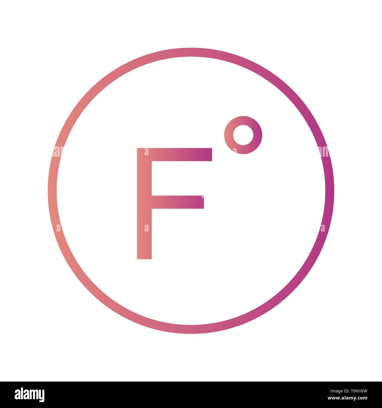 Illustration Fahrenheit Icon Stock Photo - Alamy