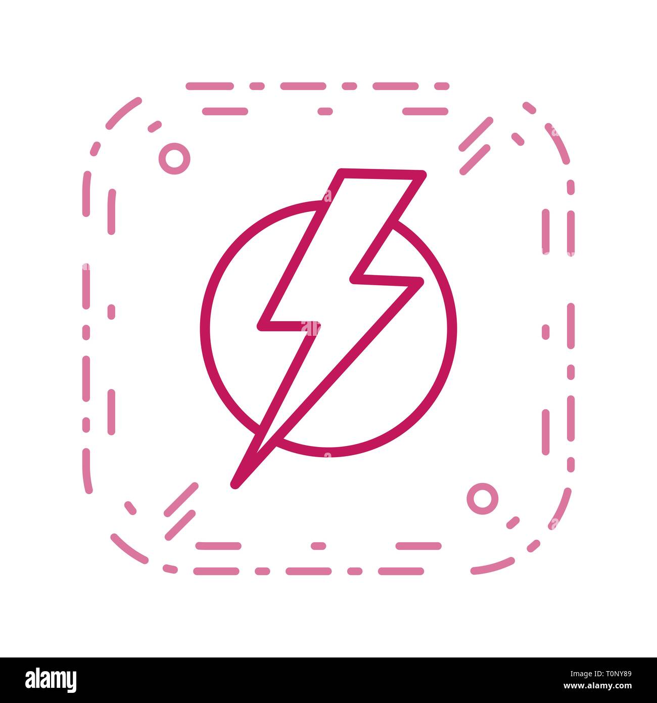 Illustration Electric Shock Icon Stock Photo - Alamy