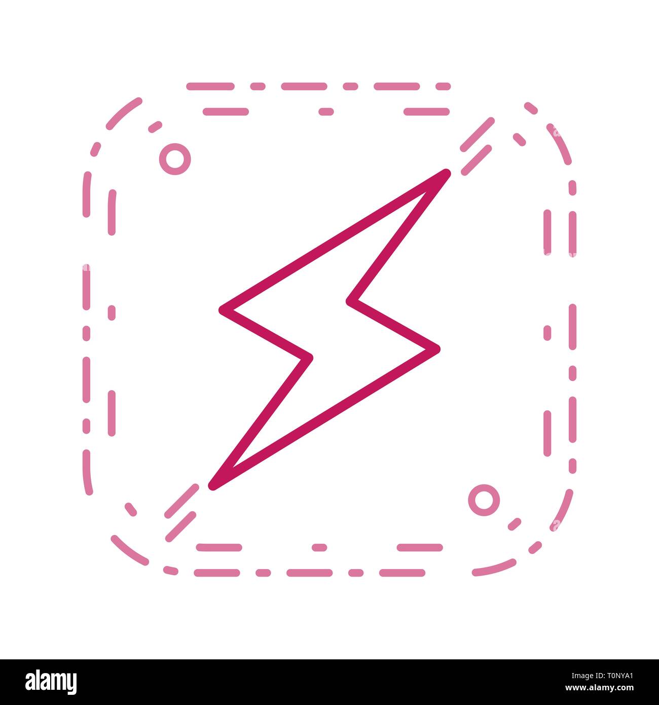 Illustration Lightning Button Icon Stock Photo - Alamy