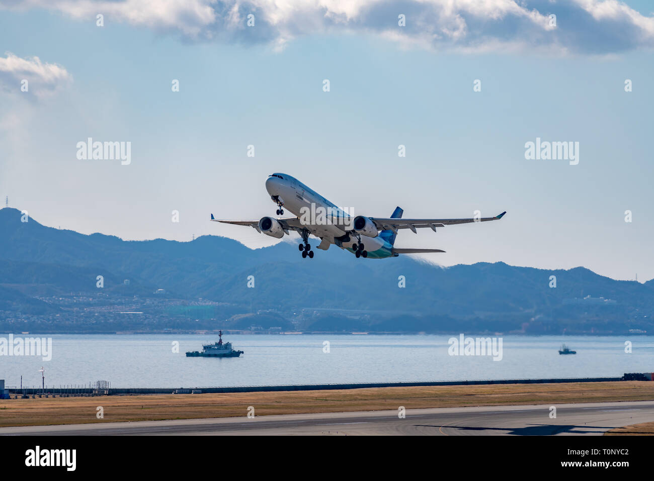 OSAKA, JAPAN - JAN. 4, 2019: Garuda Indonesia Airbus A330-300 taking ...
