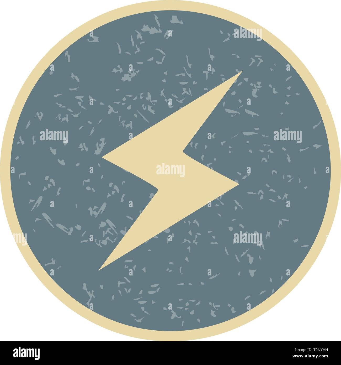 Illustration Lightning Button Icon Stock Photo - Alamy