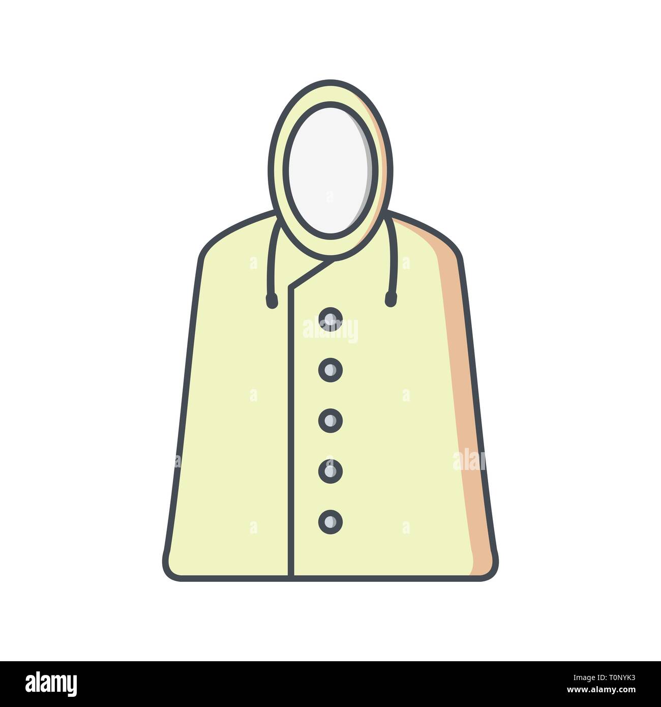 Rain coat outline hi-res stock photography and images - Alamy