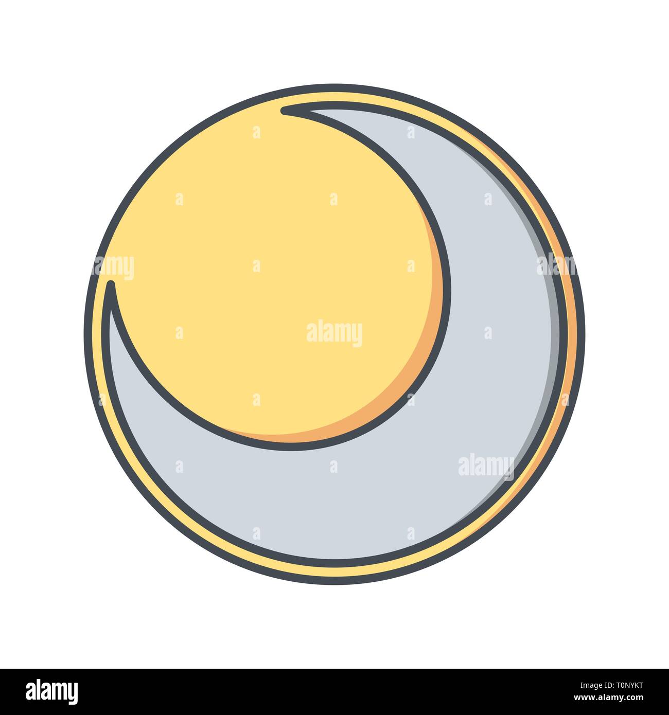 Illustration Eclipse Icon Stock Photo - Alamy