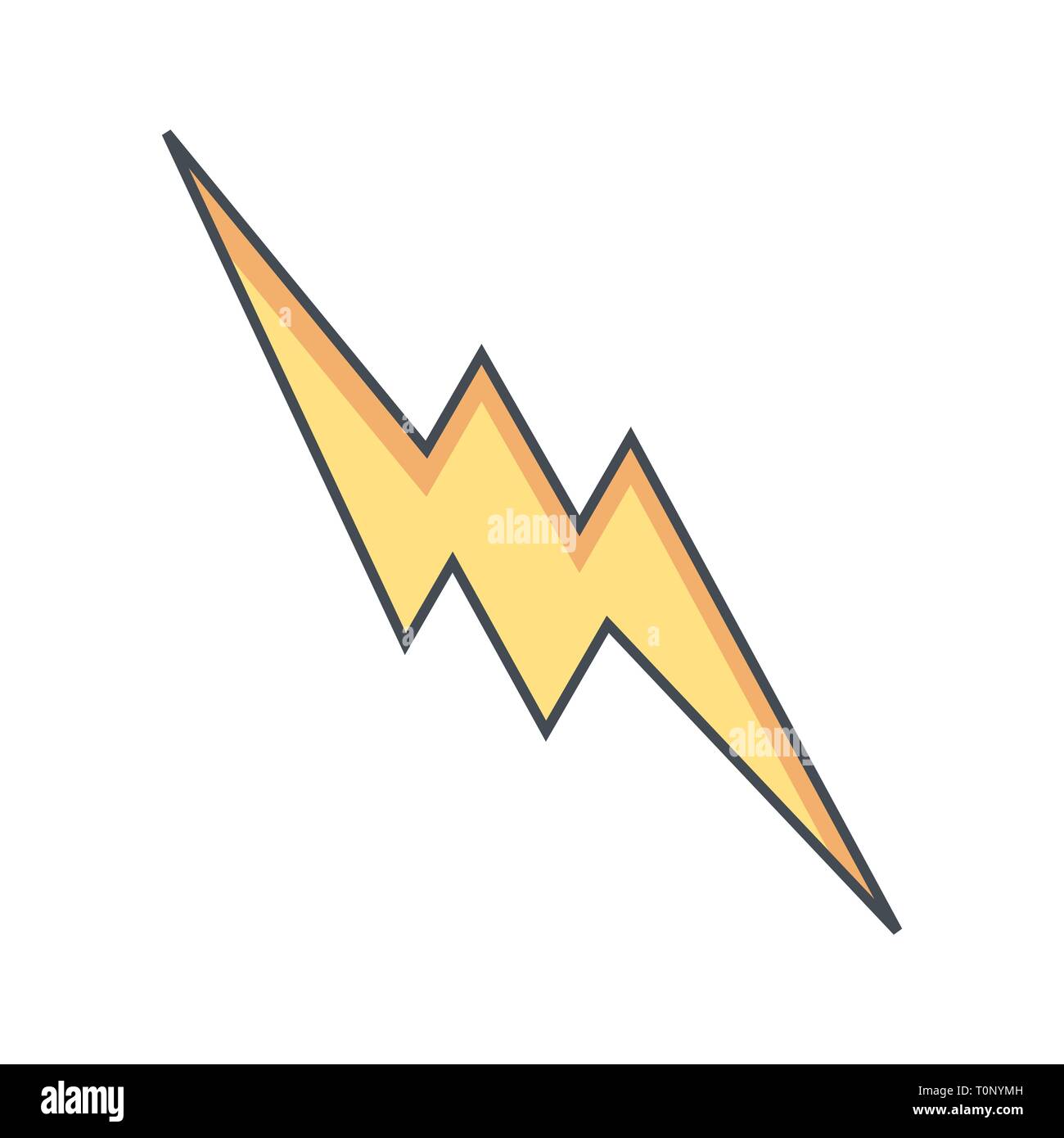 Illustration Lightning Button Icon Stock Photo - Alamy