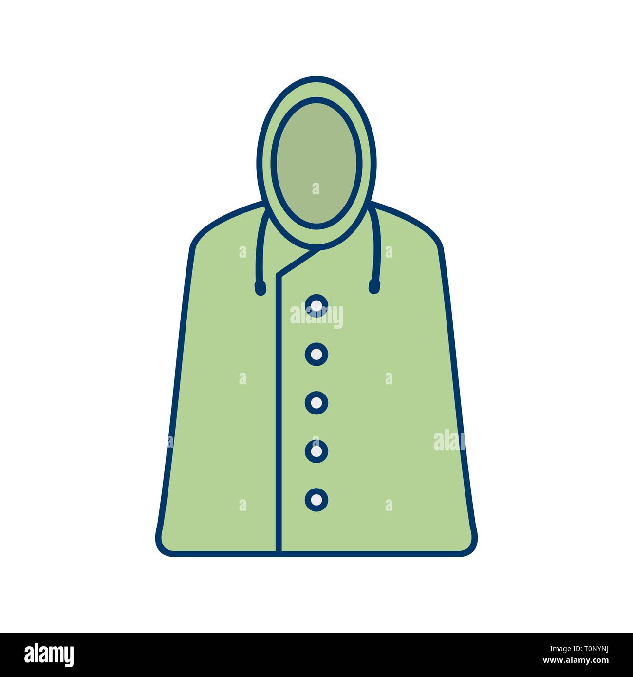 Rain coat outline hi-res stock photography and images - Alamy