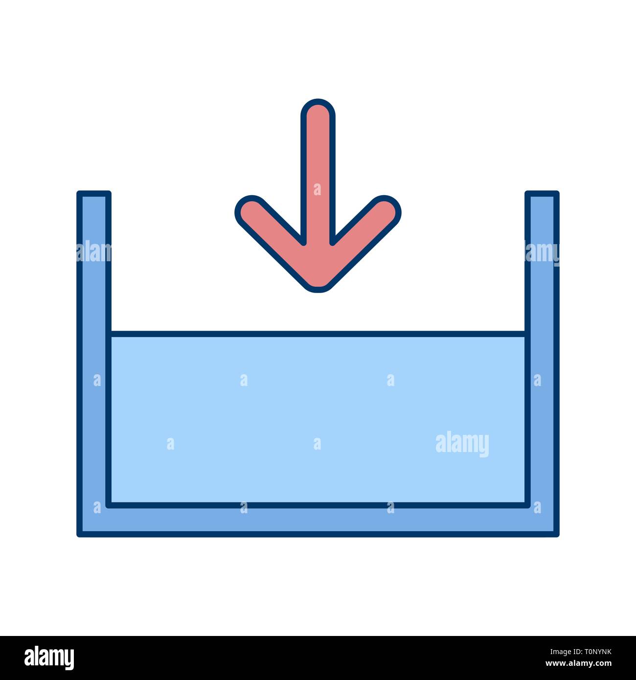 Illustartion Below sea level Icon Stock Photo - Alamy