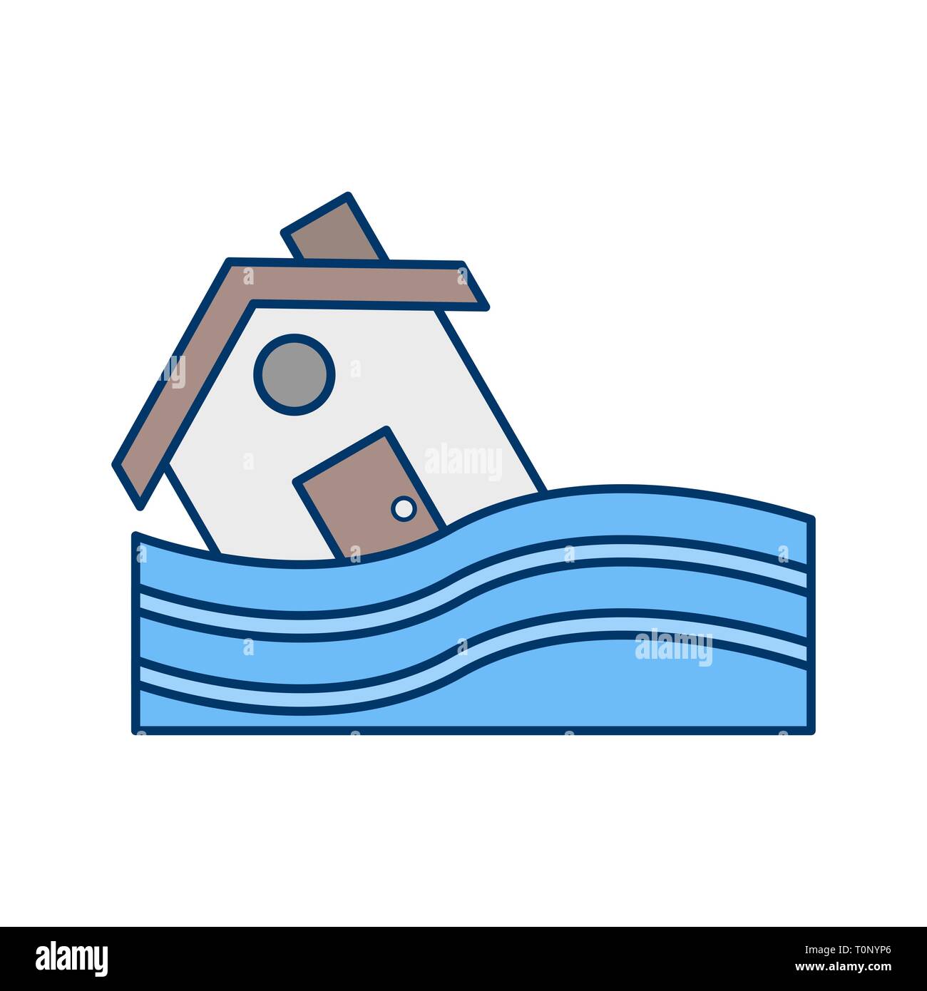Illustration Flood Symbol Icon Stock Photo - Alamy