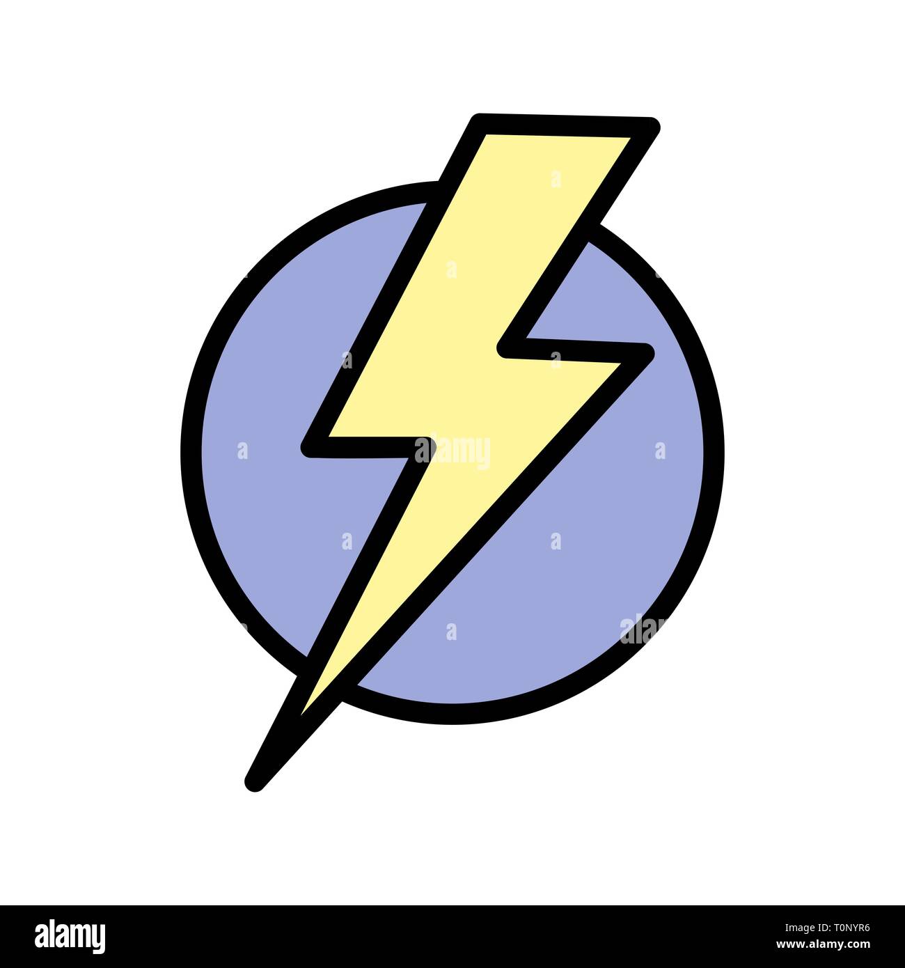 Illustration Electric Shock Icon Stock Photo - Alamy
