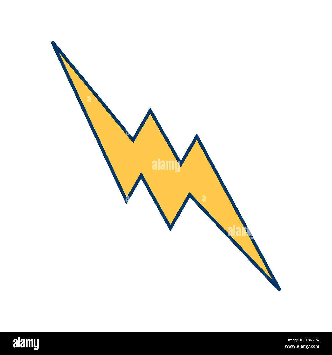 Illustration Lightning Button Icon Stock Photo - Alamy