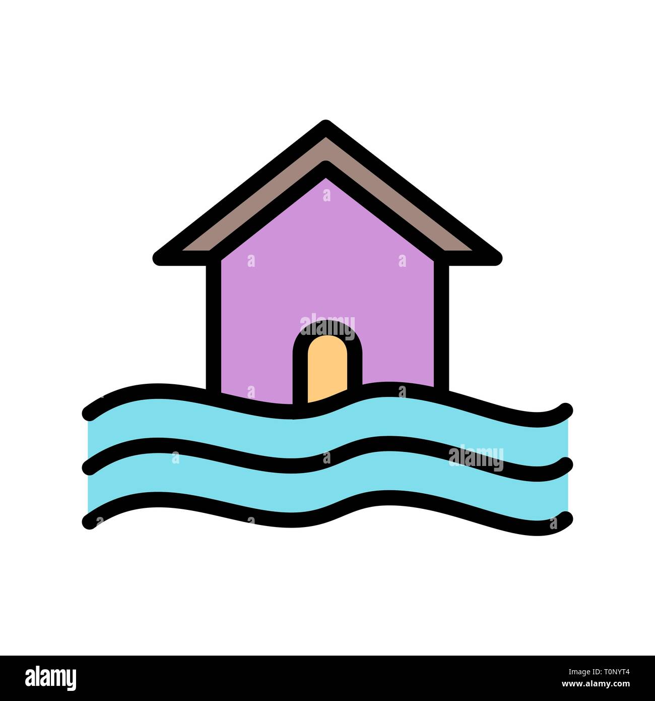 Illustration Flood Symbol Icon Stock Photo - Alamy