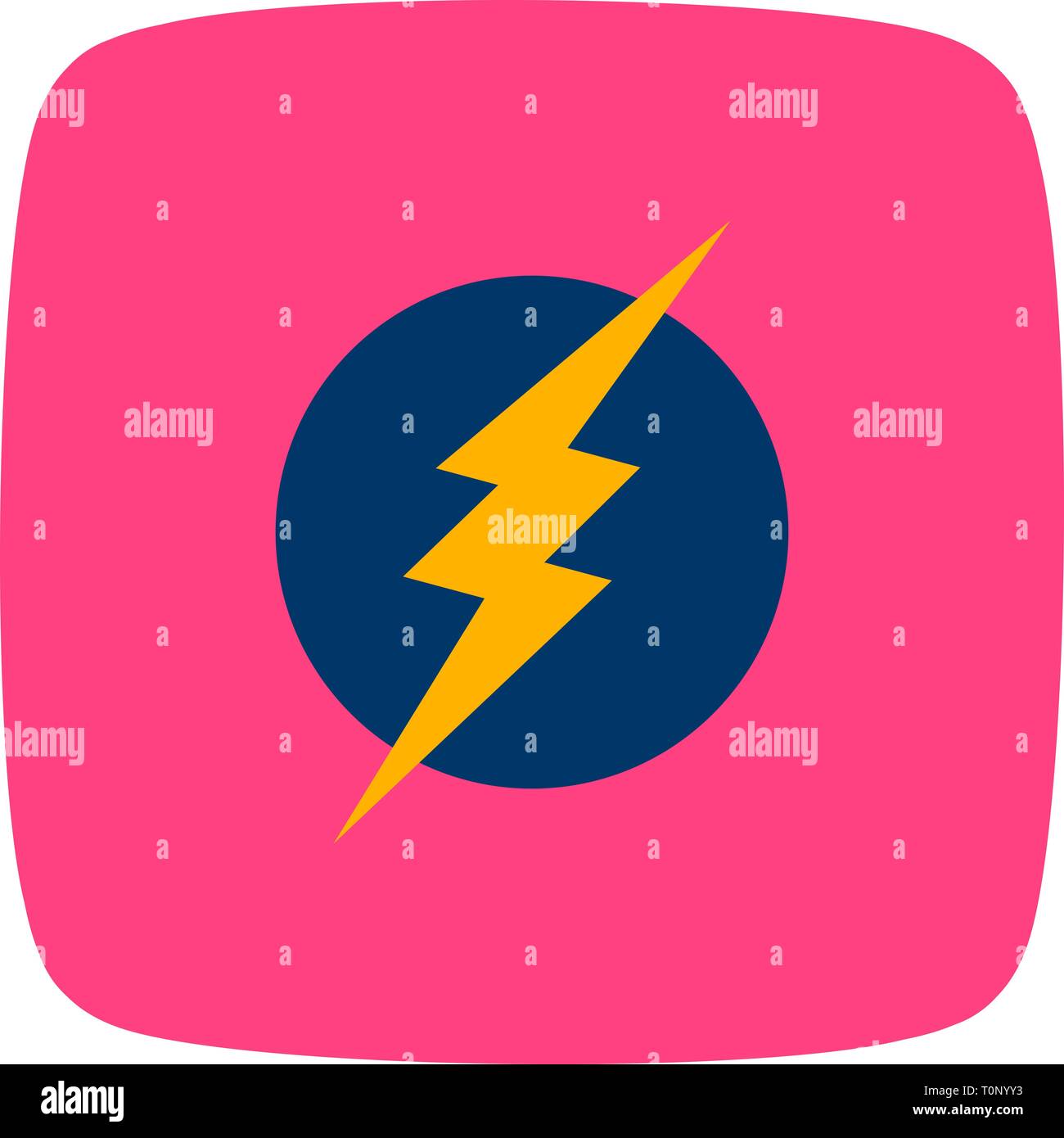 Illustration Electric Shock Icon Stock Photo - Alamy
