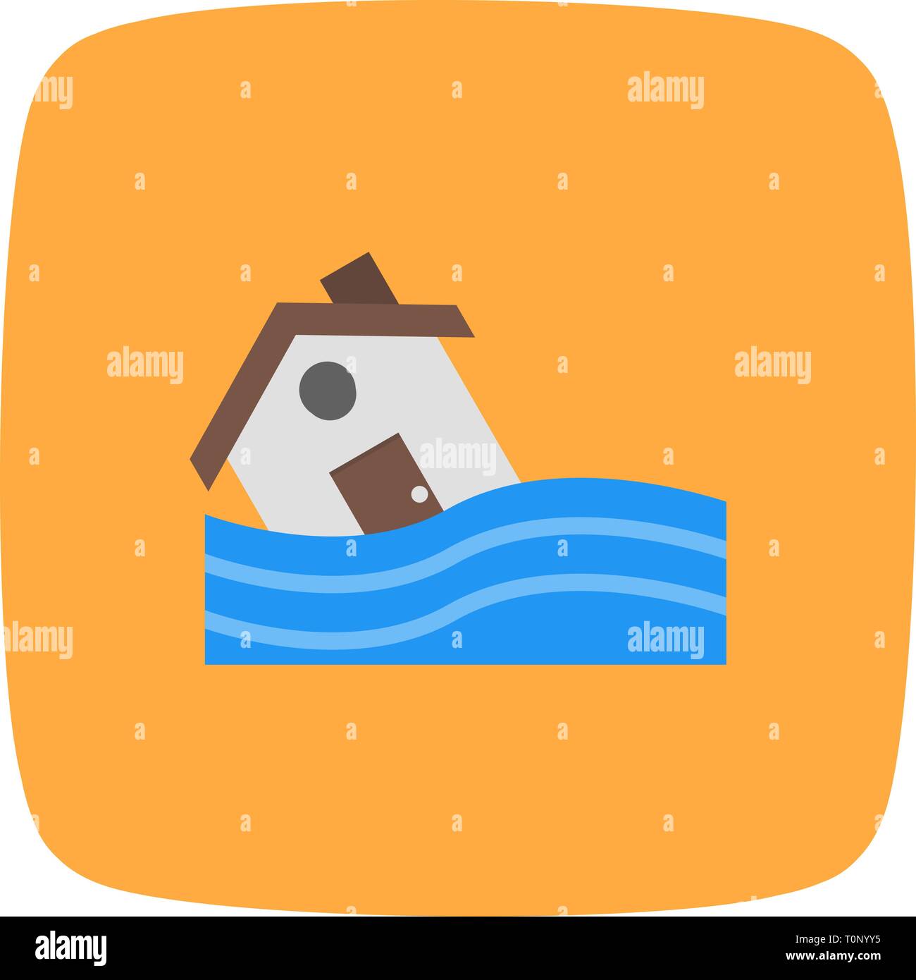 Illustration Flood Symbol Icon Stock Photo - Alamy