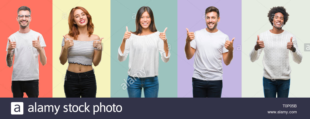 Composition of african american, hispanic and chinese group of people ...