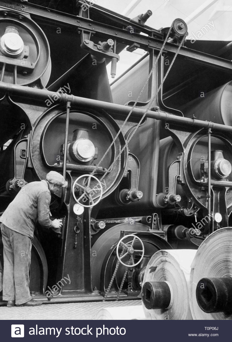 paper industry, april 1947 Stock Photo - Alamy