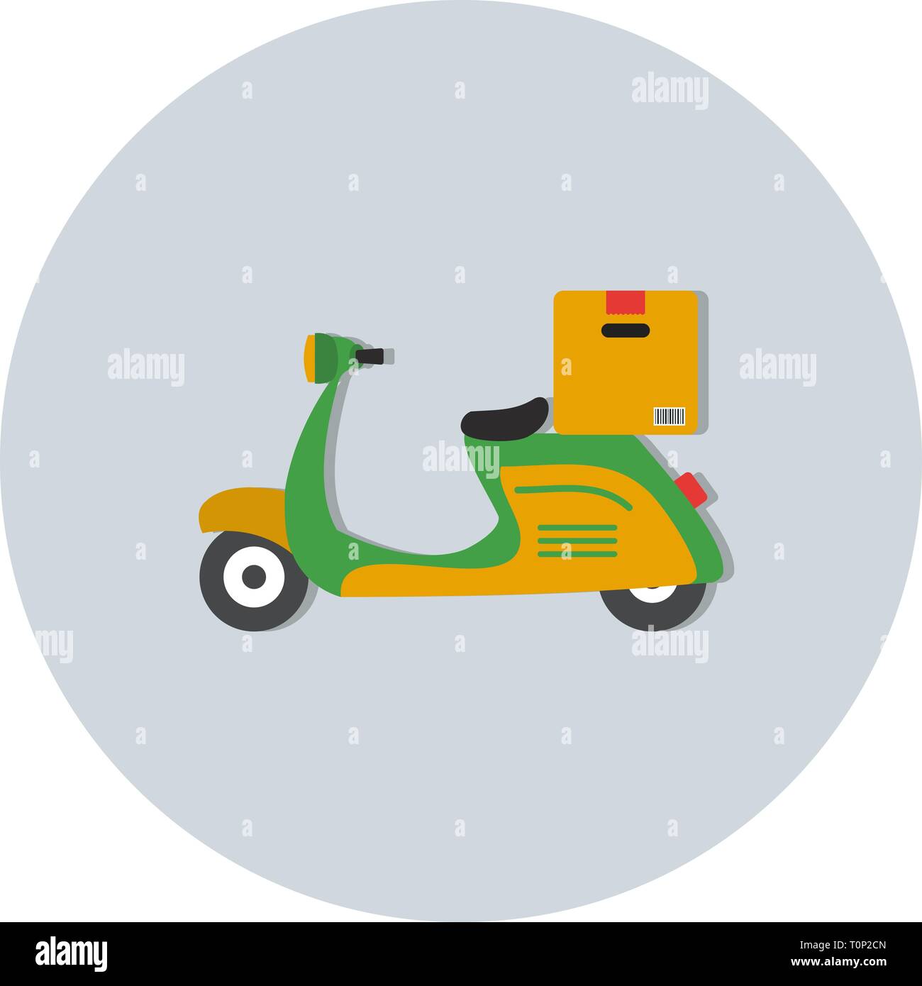 Illustration Delivery Motorbike Icon Stock Photo - Alamy