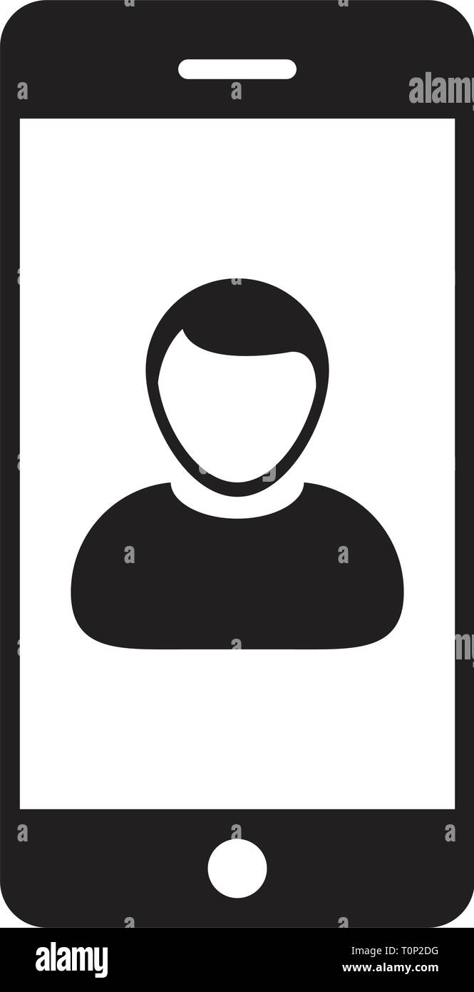 Call icon vector male person profile avatar with mobile symbol for ...