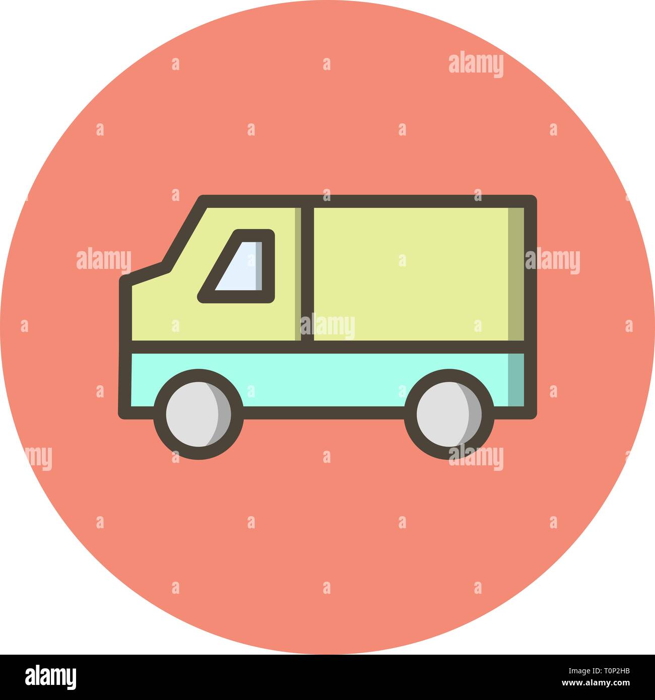 Illustration Van Icon Stock Photo - Alamy