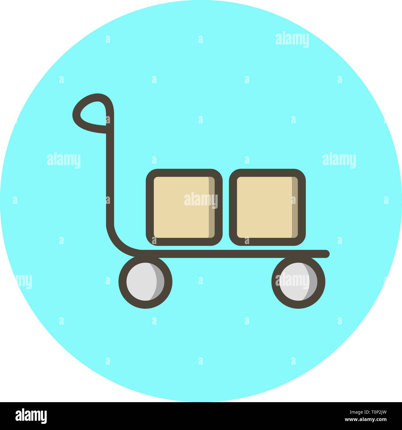 Illustration Trolley Icon Stock Photo - Alamy