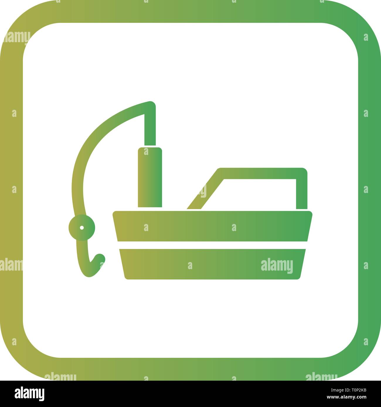 Illustration Fishing Boat Icon Stock Photo - Alamy