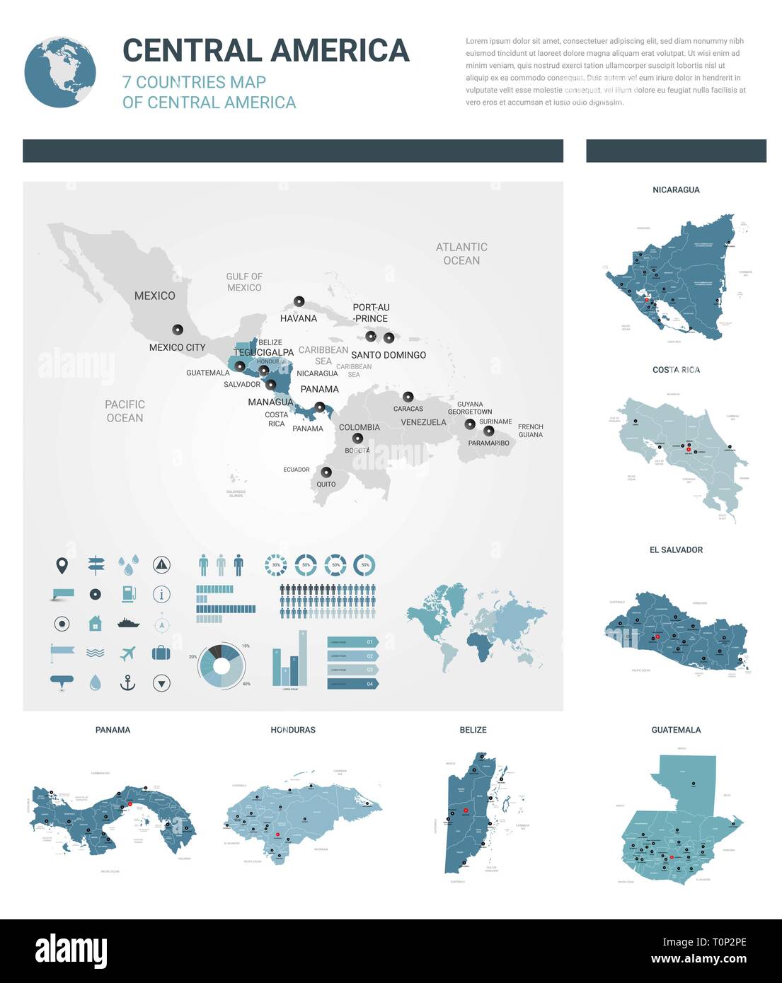 central american countries map