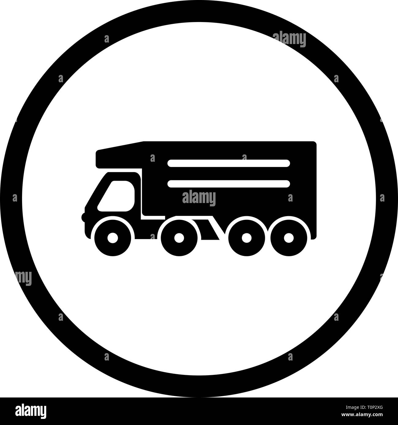 Illustration Tipper Truck Icon Stock Photo - Alamy