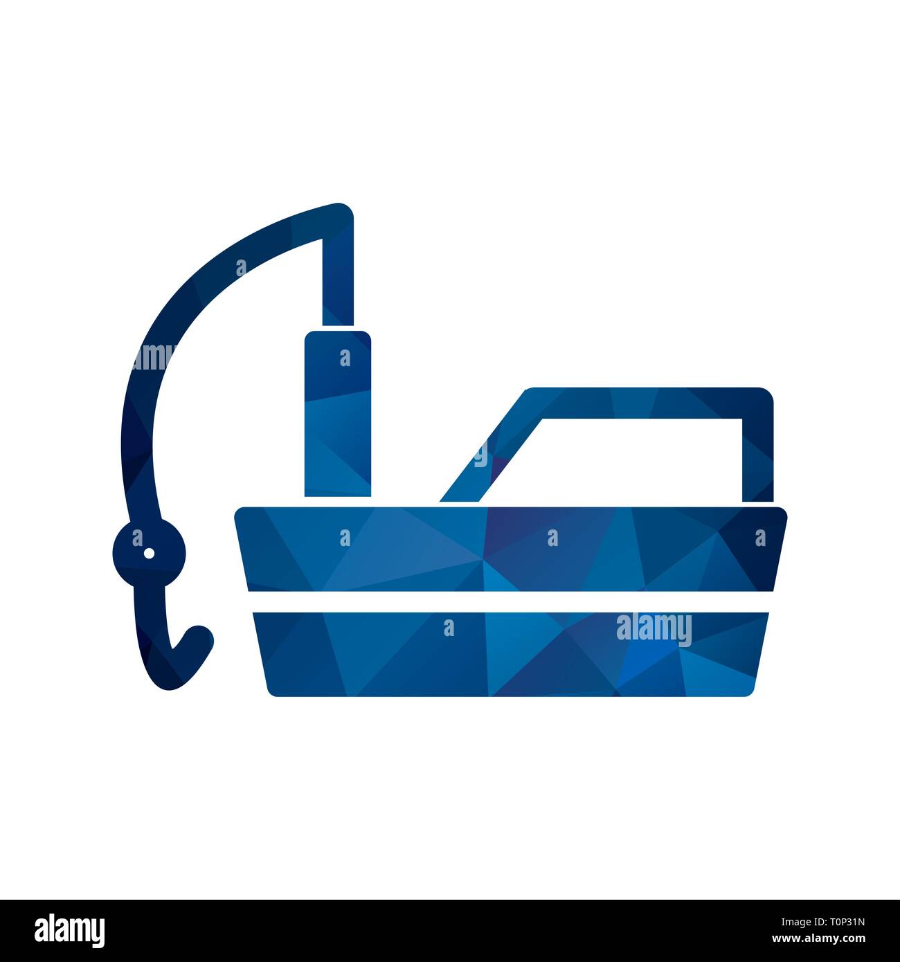 Illustration Fishing Boat Icon Stock Photo - Alamy