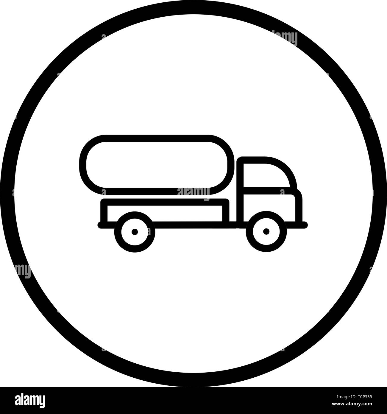 Illustration Tank Truck Icon Stock Photo - Alamy