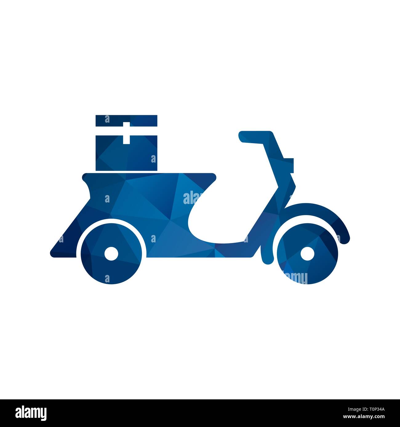 Illustration Delivery Motorbike Icon Stock Photo - Alamy