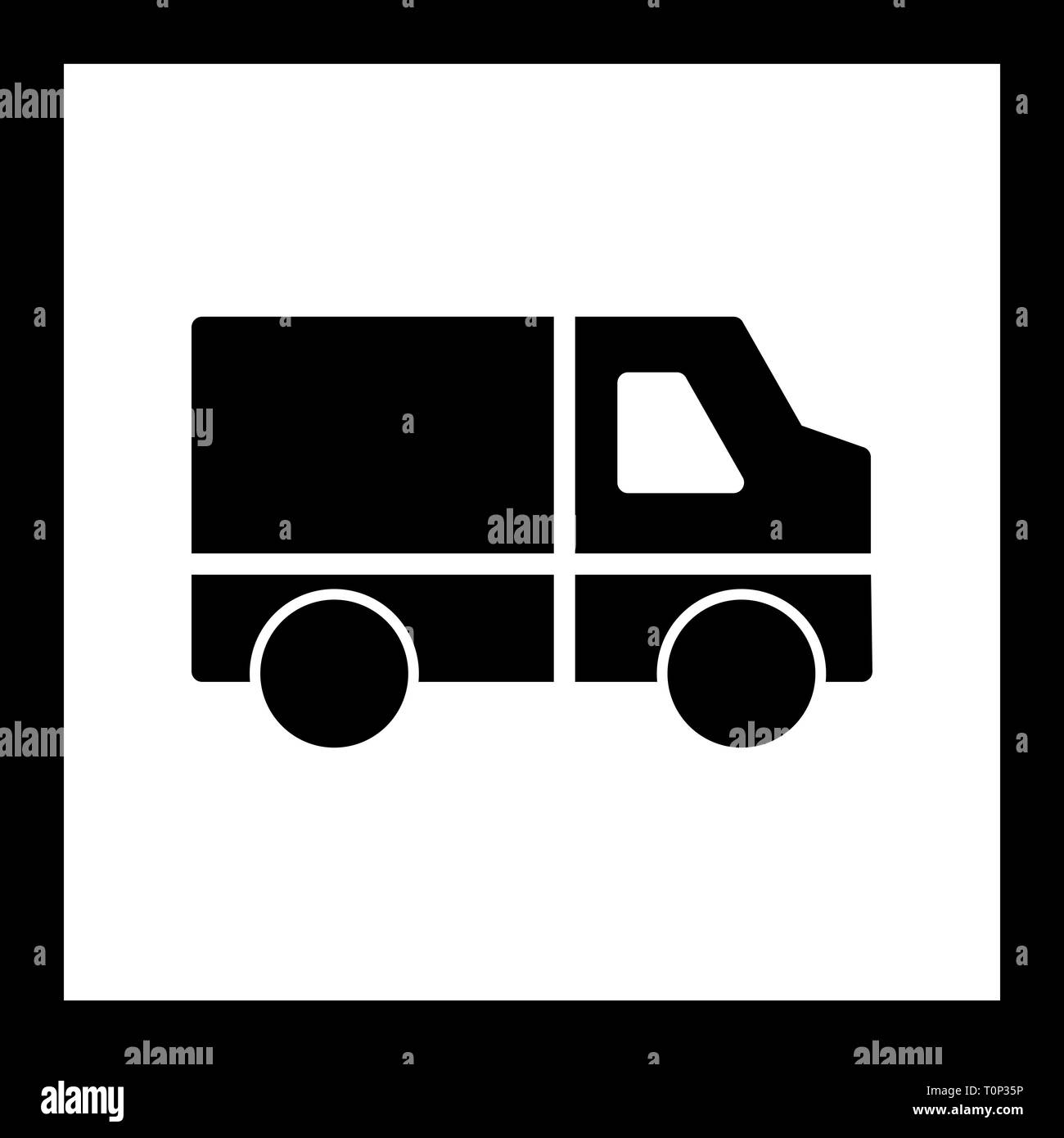 Illustration Van Icon Stock Photo - Alamy