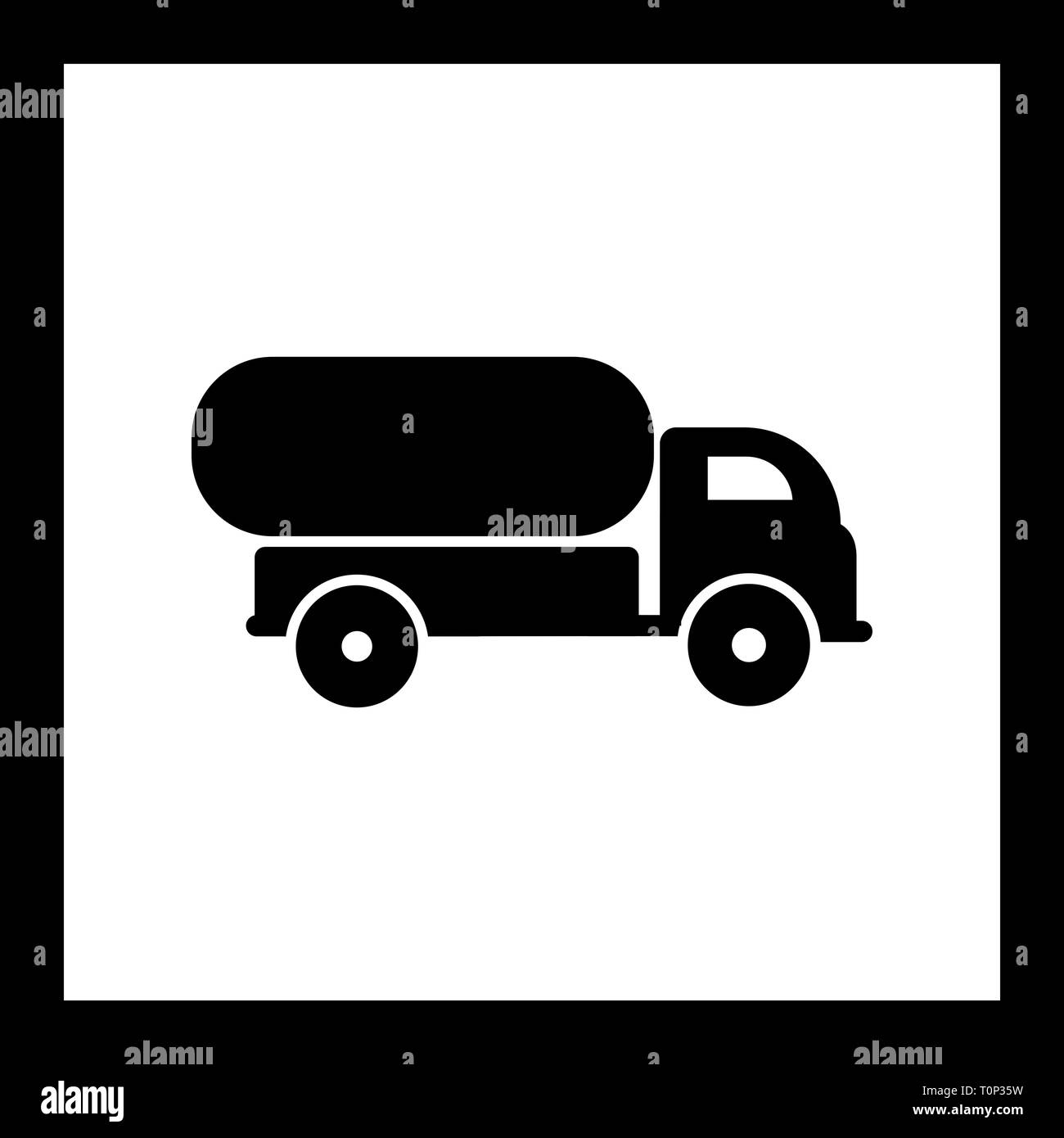 Illustration Tank Truck Icon Stock Photo - Alamy