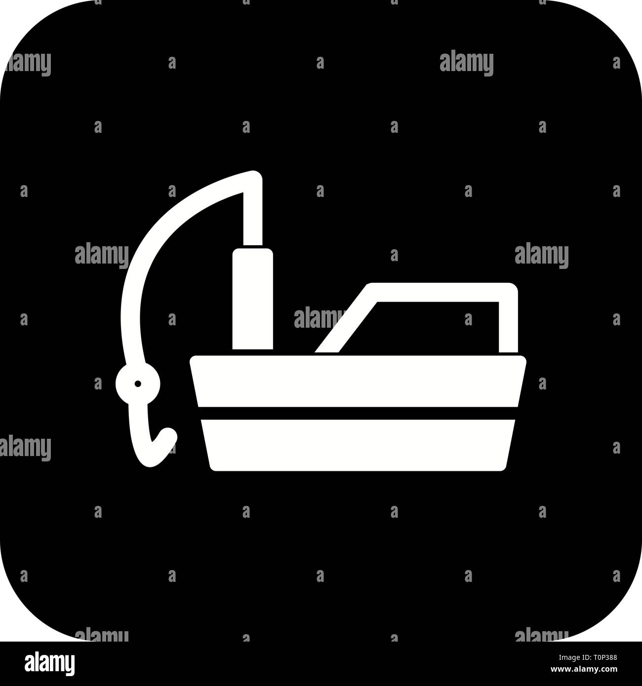 Illustration Fishing Boat Icon Stock Photo - Alamy