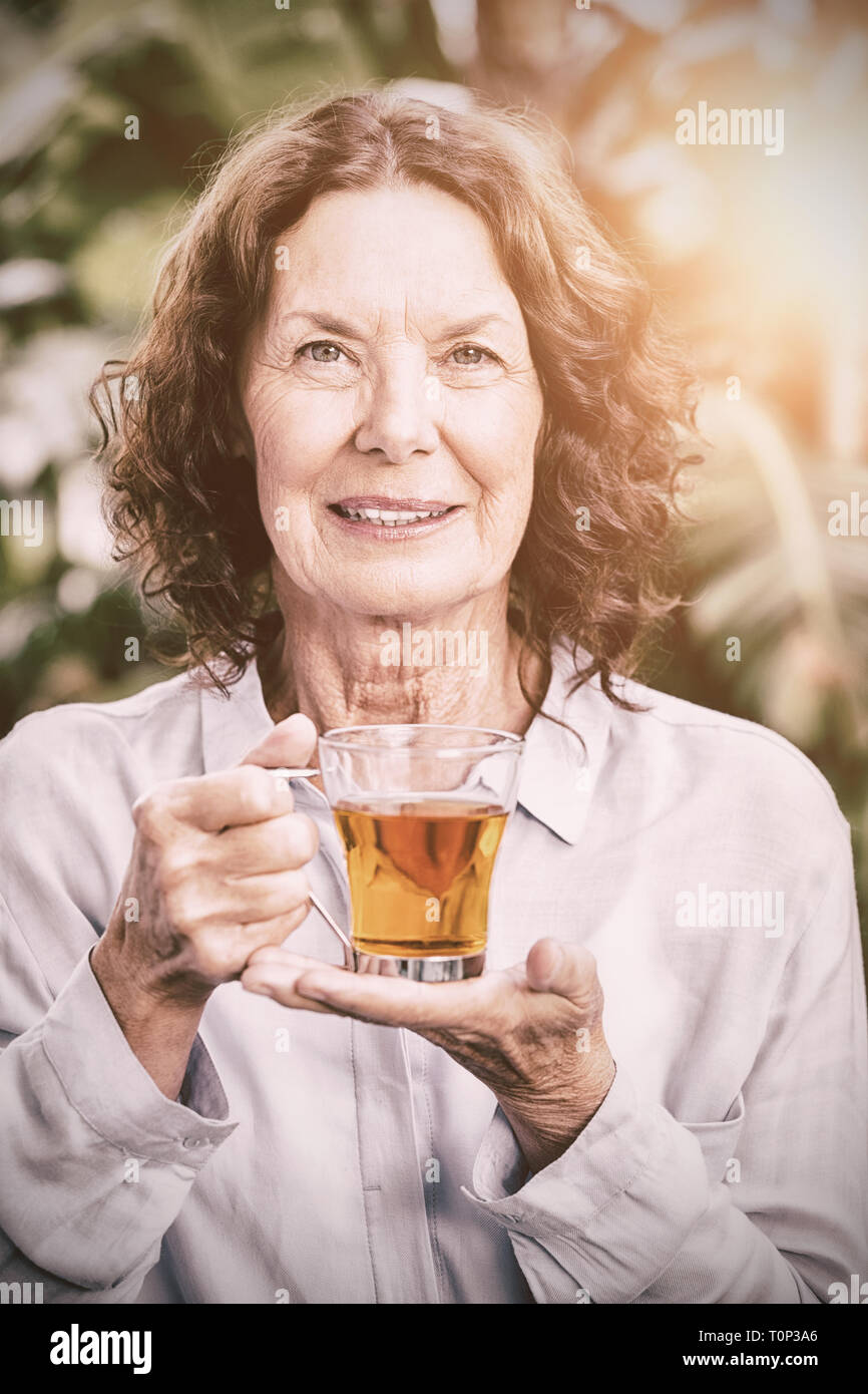 Mature woman tea hi-res stock photography and images - Alamy