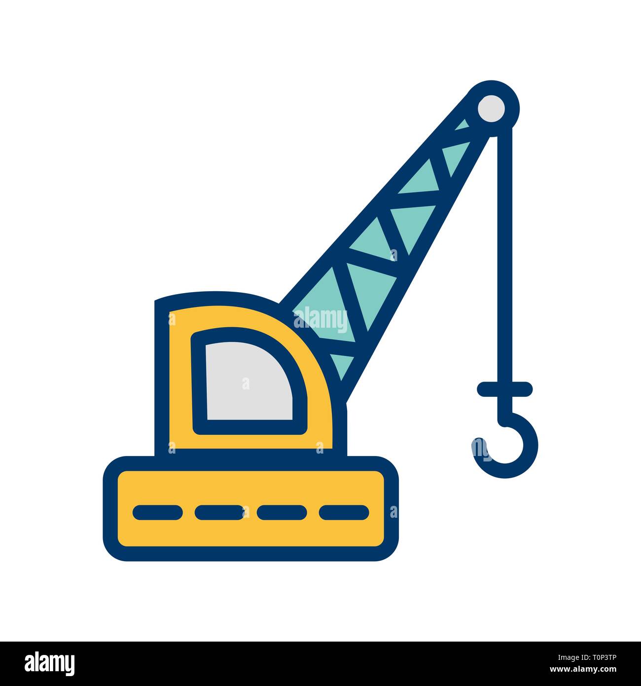 Illustration Crane Icon Stock Photo - Alamy