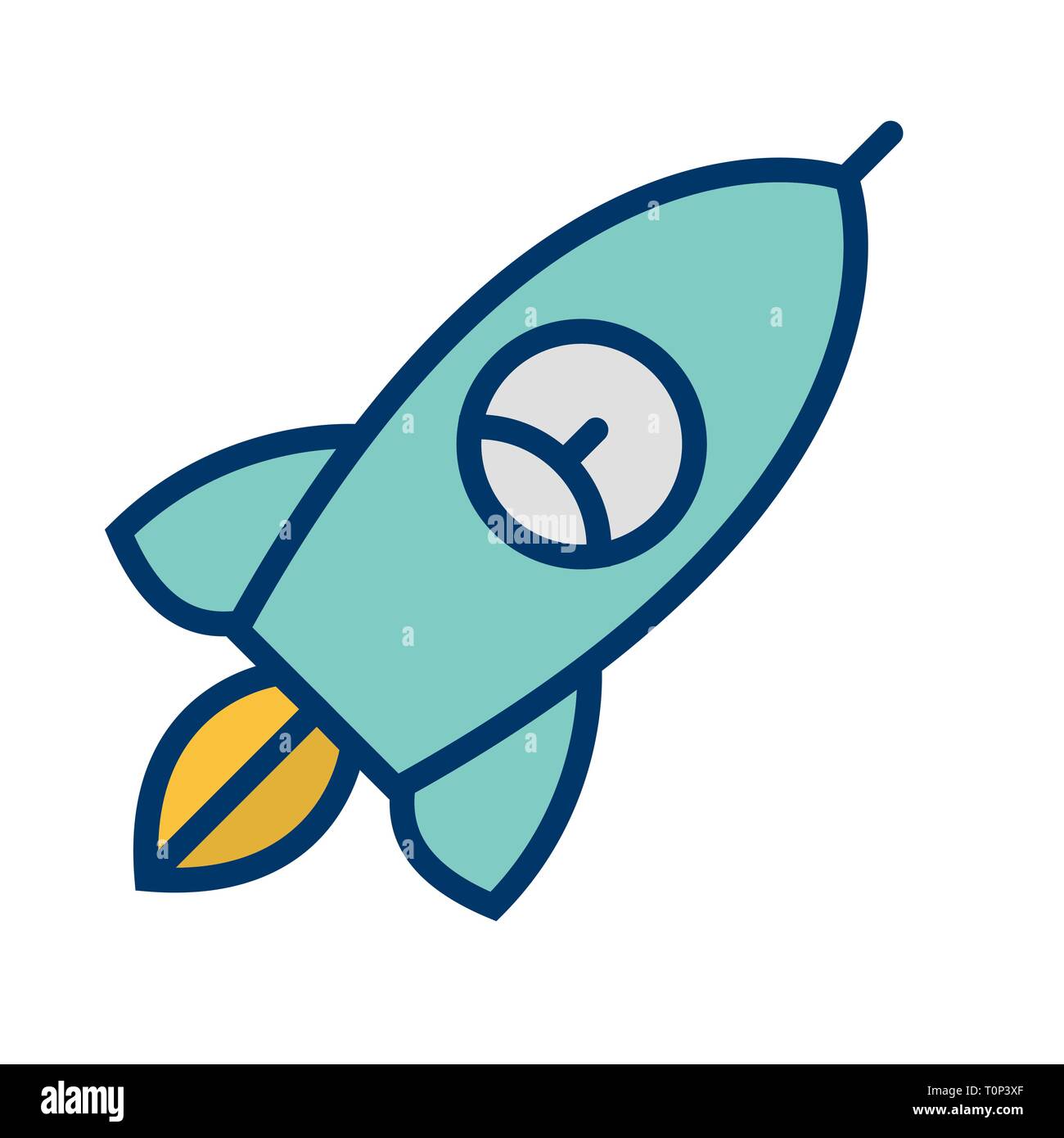 Illustration Rocket Icon Stock Photo - Alamy