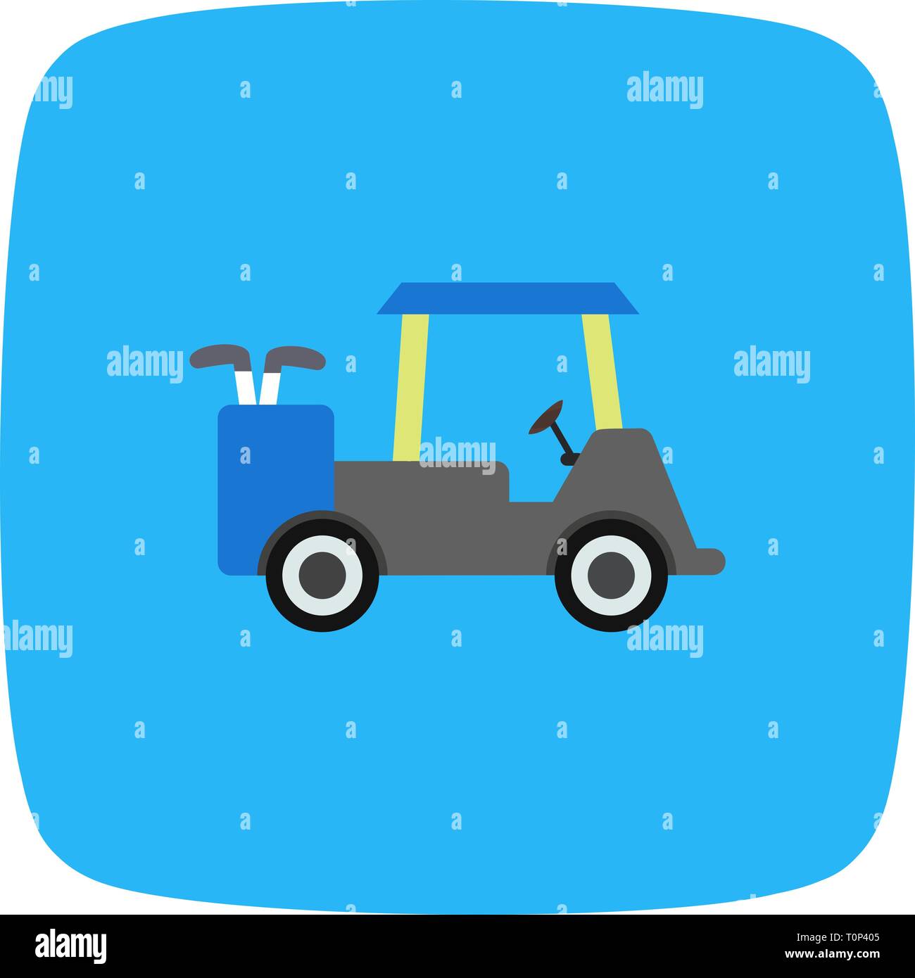 Illustration Golf Cart Icon Stock Photo - Alamy